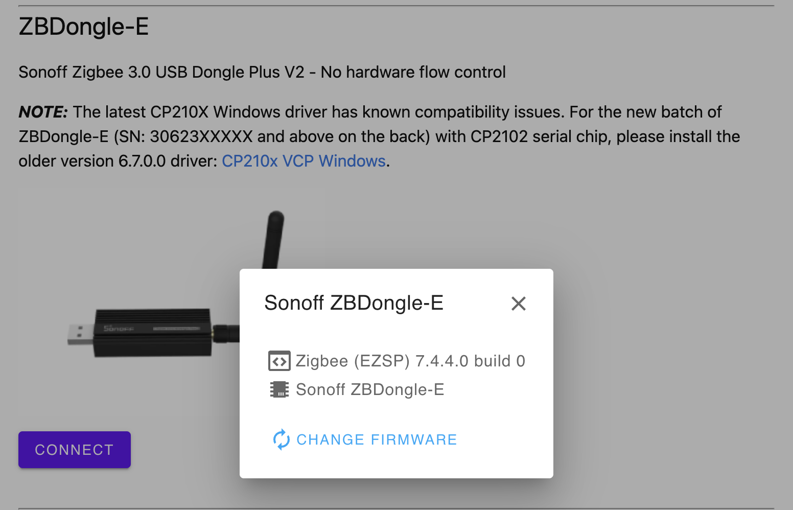 Подключение Sonoff Zigbee 3.0 USB Dongle plus - Wiren Board Support